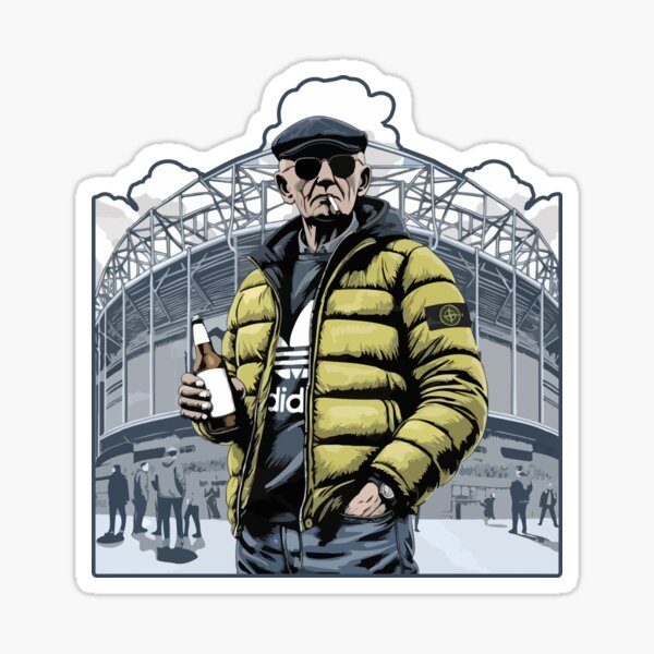 "Casuals Hooligans Football Old Man ULTRAS For Life" Sticker for Sale ...