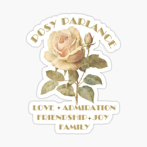 "June Birth Month Symbol, Victorian Flower Symbols, Rose" Sticker for ...