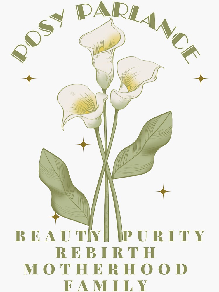 "Victorian Flower Symbols - Lily - Purity, Virtue, Modesty" Sticker for ...