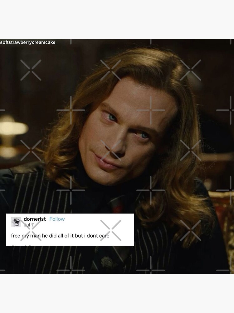 "Lestat Text Post Meme 04" Sticker for Sale by SoftSCreamCake | Redbubble