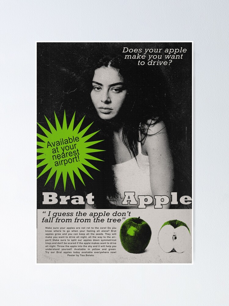 "vintage inspired brat apple poster" Poster for Sale by TisoBoiteto ...