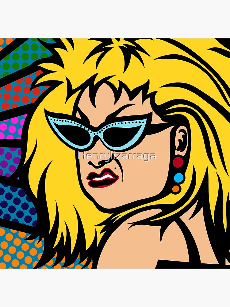 "Divine Drag Queen Cartoon PopArt Drawing" Sticker for Sale by ...