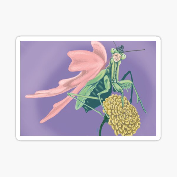 "Fairy Bugs: Mantis fairy" Sticker for Sale by starinthemilk | Redbubble
