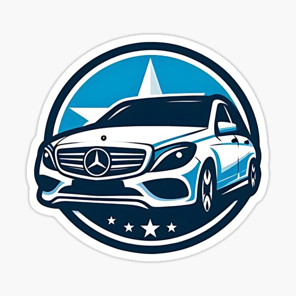 "Mercedes logo" Sticker for Sale by Suukunna | Redbubble