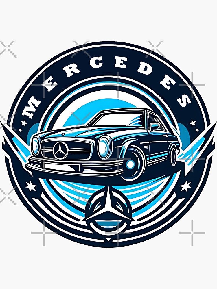 "Mercedes logo" Sticker for Sale by Suukunna | Redbubble