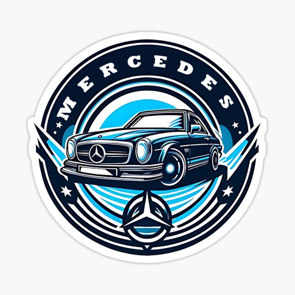 "Mercedes logo" Sticker for Sale by Suukunna | Redbubble