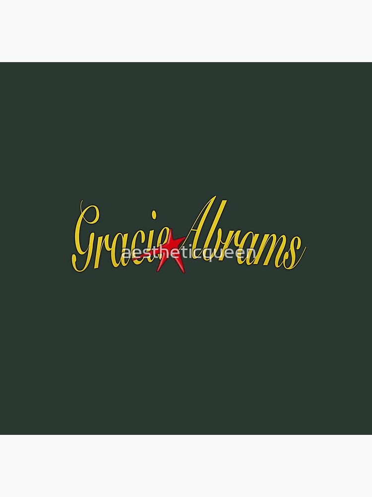 "Gracie Abrams Red Star Cursive Lettering Logo" Poster for Sale by ...