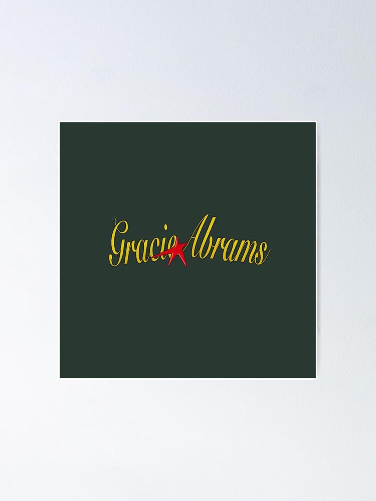 "Gracie Abrams Red Star Cursive Lettering Logo" Poster for Sale by ...