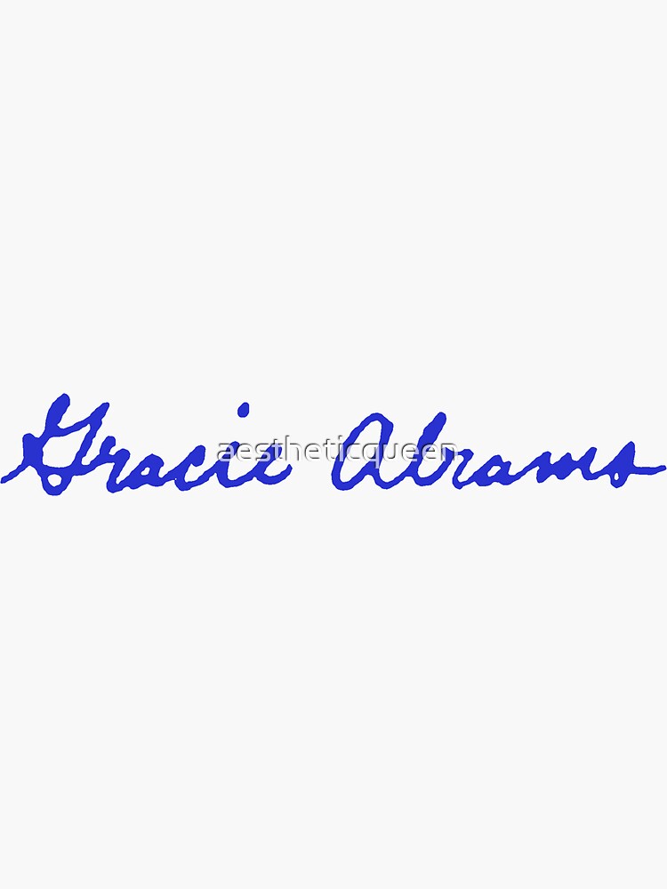 "Gracie Abrams Good Riddance Cursive Lettering Handwritten" Sticker for ...