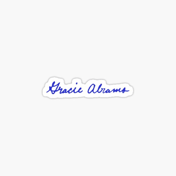 "Gracie Abrams Good Riddance Cursive Lettering Handwritten" Sticker for ...