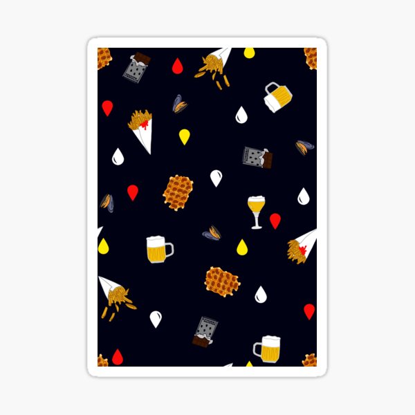 "Belgian Food" Sticker for Sale by KanojoDesign | Redbubble