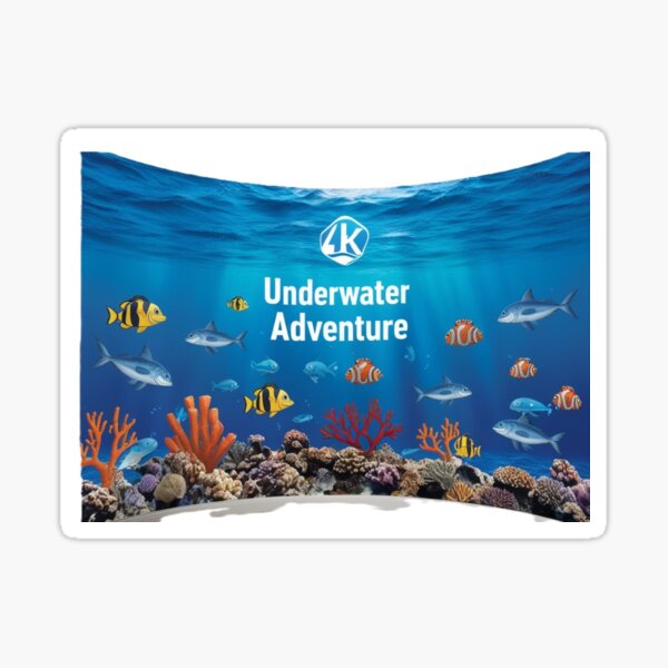 "Immersive 4K Underwater Adventure Display" Sticker for Sale by ...
