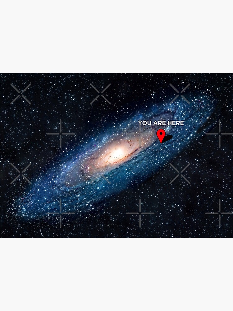 "You are here - Galaxy Map" Sticker for Sale by -Koleidescope | Redbubble