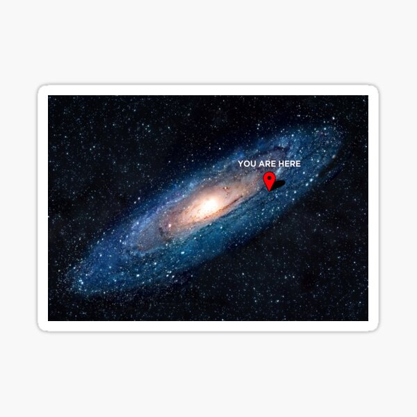 "You are here - Galaxy Map" Sticker for Sale by -Koleidescope | Redbubble