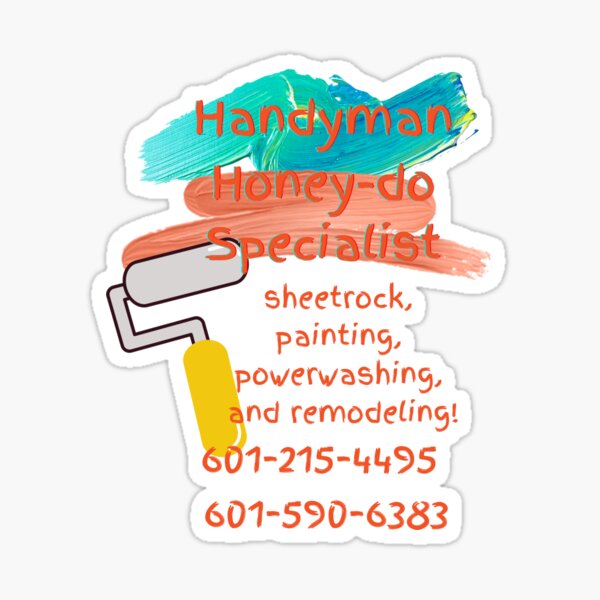 "handyman logo " Sticker for Sale by Druxied | Redbubble
