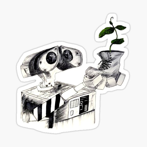 "wall-e" Sticker for Sale by jvee designs | Redbubble