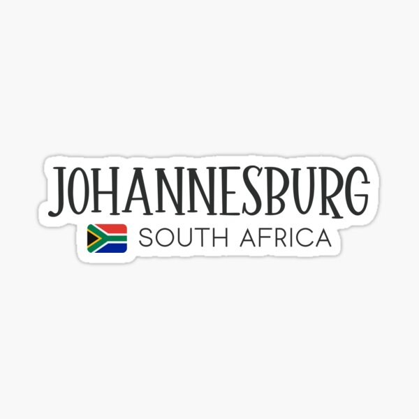 "Johannesburg - South Africa" Sticker for Sale by StudioRedKoala ...