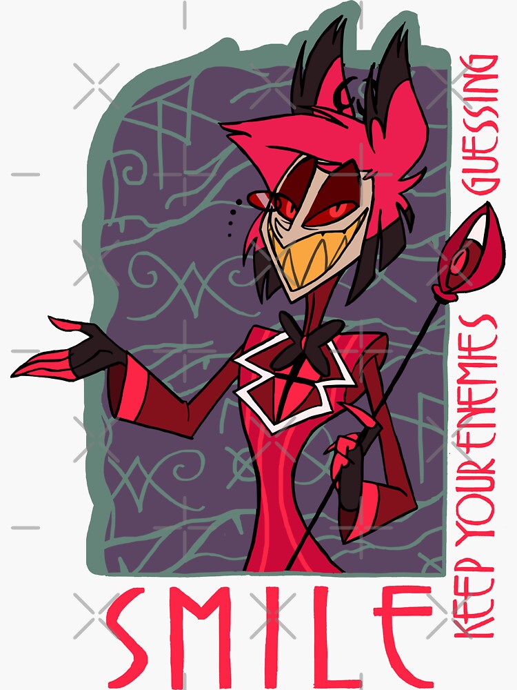 "Alastor - SMILE - Keep Your Enemies Guessing" Sticker for Sale by ...