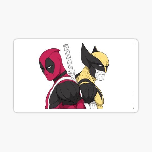 "DEADPOOL VS WOLVERINE" Sticker for Sale by seaofmyself | Redbubble