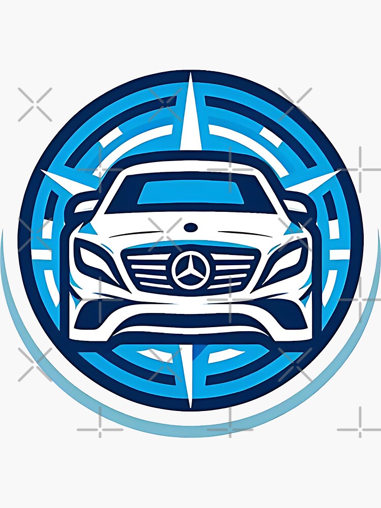 "Mercedes logo" Sticker for Sale by Suukunna | Redbubble