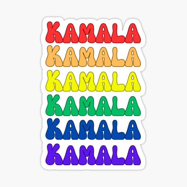 "Kamala! Kamala! Kamala! Retro Bubble Pride" Sticker for Sale by ...