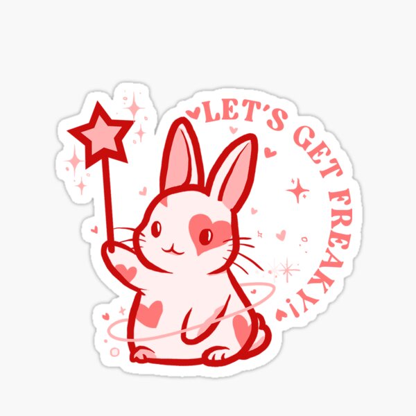 "let's get freaky" Sticker for Sale by ohnoballoons | Redbubble