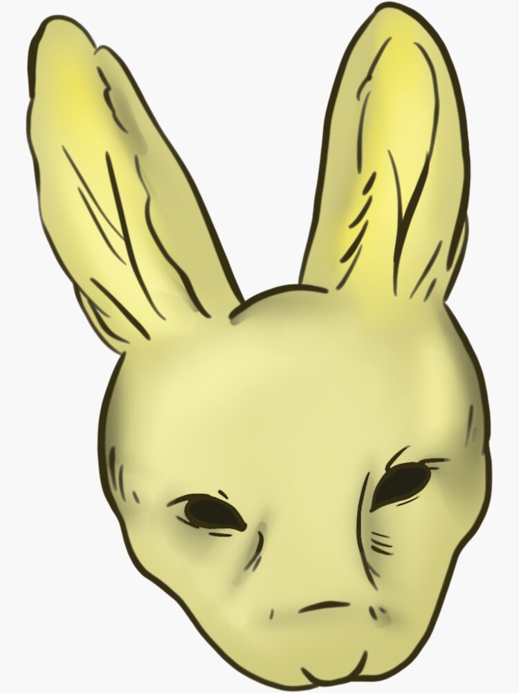 "Yaelokre Cole’s Hare Mask " Sticker for Sale by SaturnSaurus | Redbubble