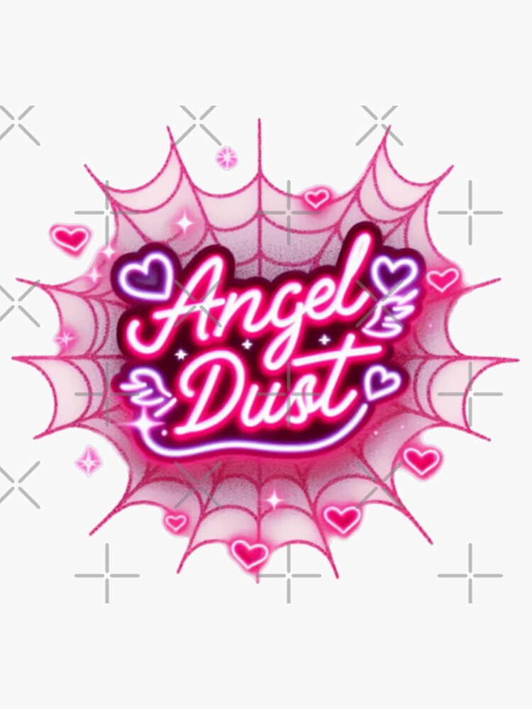 "Angel Dust from Hazbin Hotel Inspired Logo!" Sticker for Sale by ...