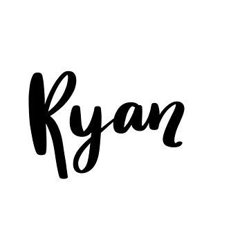 "Ryan" Sticker for Sale by ellietography | Redbubble