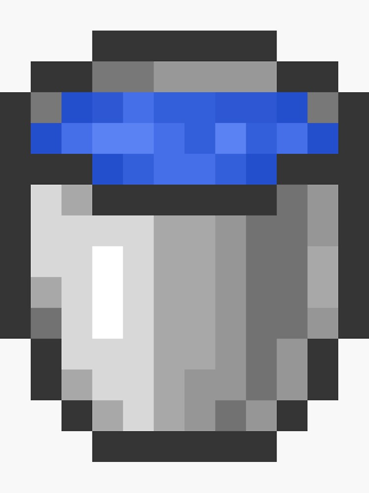 "minecraft water bucket" Sticker for Sale by Margaritta | Redbubble