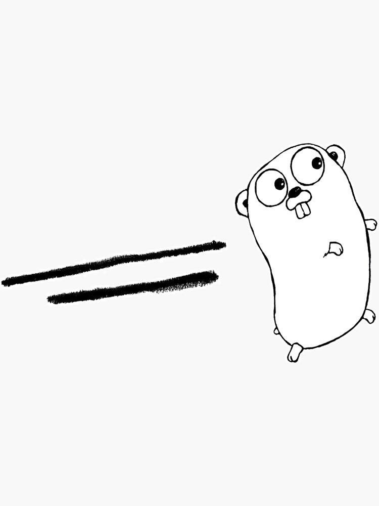 "Go White Outline Gopher Mascot Logo T-Shirt" Sticker by rainwater11 ...