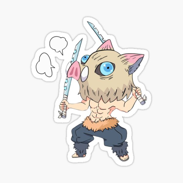 "Inosuke Hashibira - Demon Slayer" Sticker for Sale by 9R3A-Walmas ...