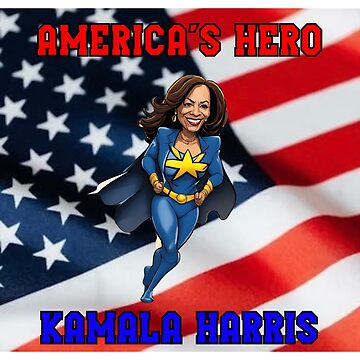 "Kamala Harris 2024 (America’s Hero)" Sticker for Sale by Ninja-Y23 ...