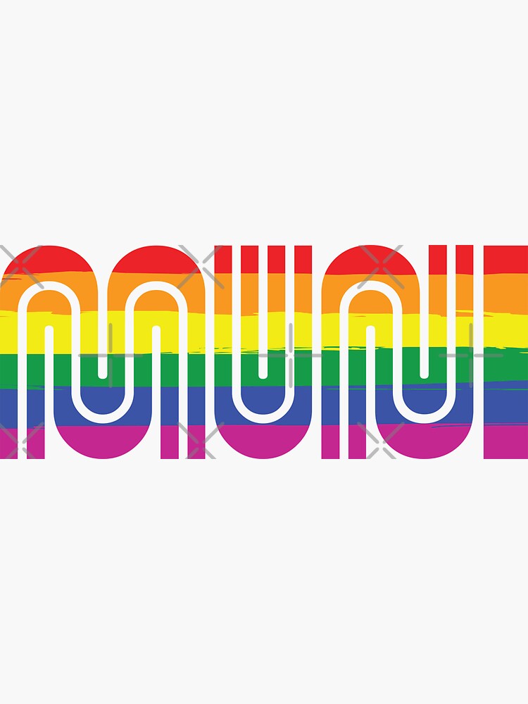 "Muni Gay Pride Flag San Francisco Municipal Railroad" Sticker for Sale ...