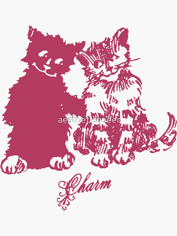 "Charm Clairo Cat Best Friends Drawing" Sticker for Sale by ...