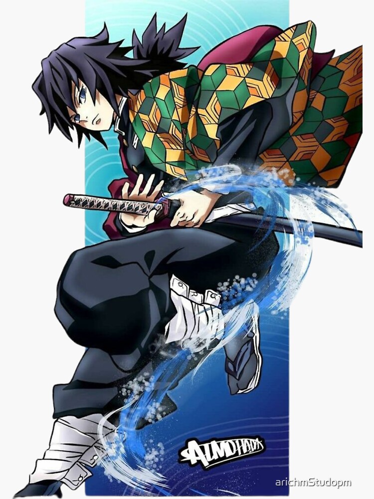 " hashira giyu tomioka" Sticker for Sale by arichmStudopm | Redbubble