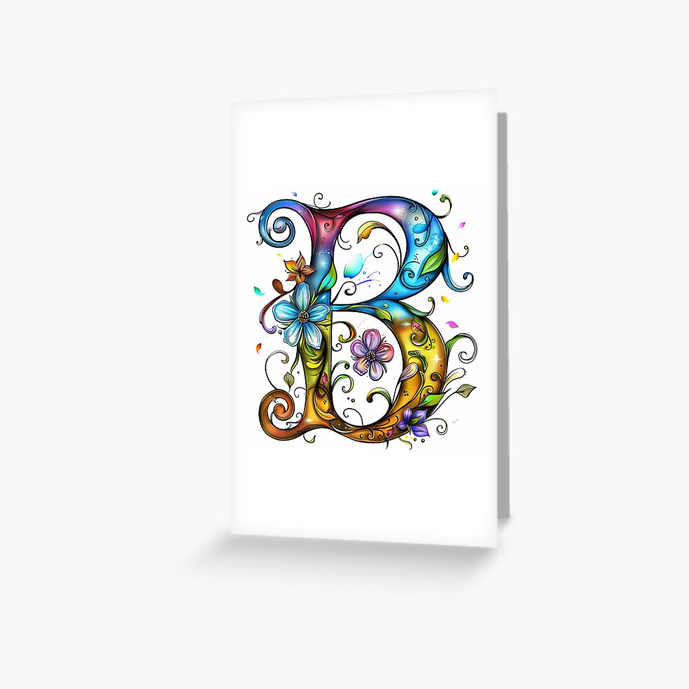 "Whimsical Monogram Letter B" Sticker for Sale by Boddicca | Redbubble