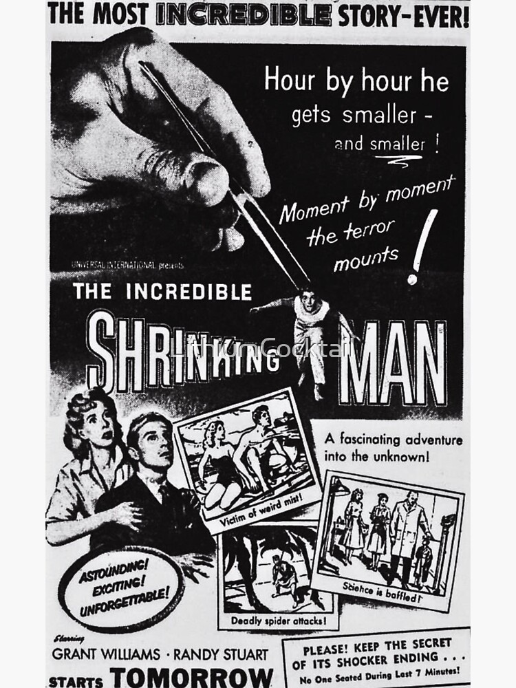 "Shrinking Man" Sticker for Sale by LithiumCocktail | Redbubble