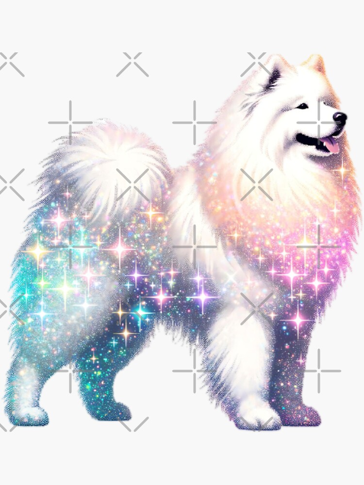 "Glitter Samoyed Dog" Sticker for Sale by TheAnimalZ00 | Redbubble