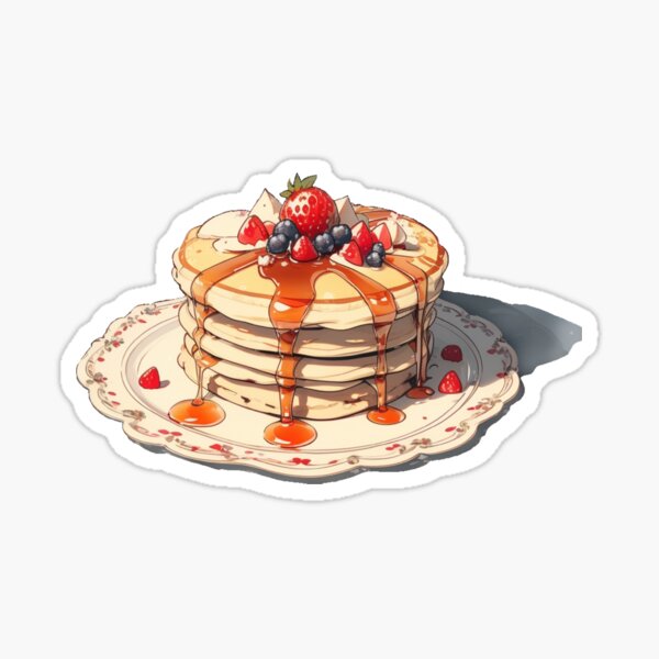 "pancakes" Sticker for Sale by rainbowcatnip | Redbubble