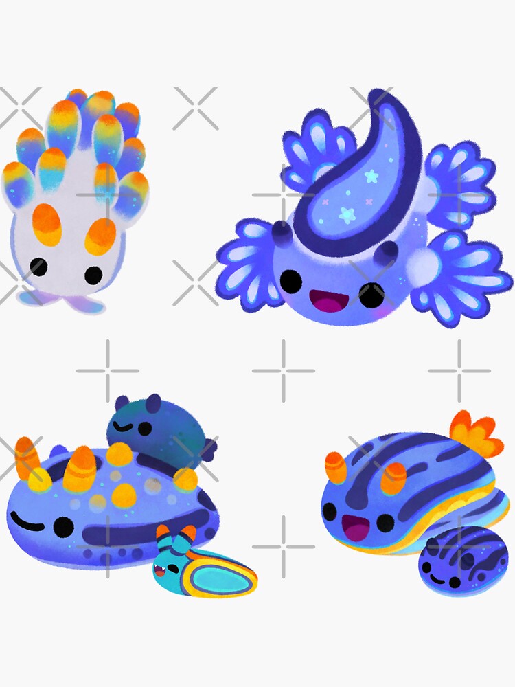 "Blue sea slug" Sticker for Sale by pikaole | Redbubble