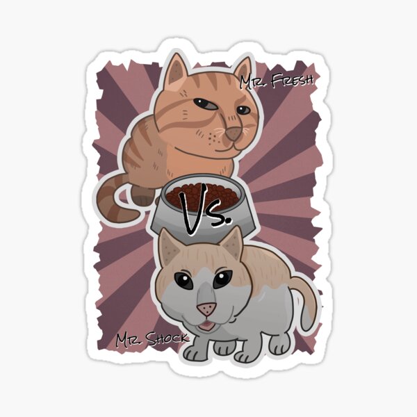"Mr. Fresh Vs. Mr. Shock" Sticker for Sale by DerpArtPlace | Redbubble