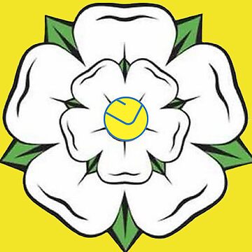 "Yorkshire Pride: Leeds United Smile badge and White Rose" Sticker for ...