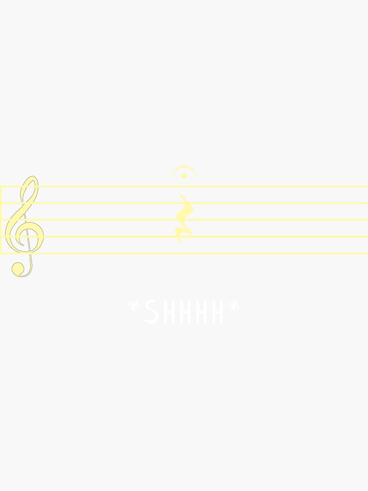 "Shh Music Sheet" Sticker for Sale by kieranight | Redbubble