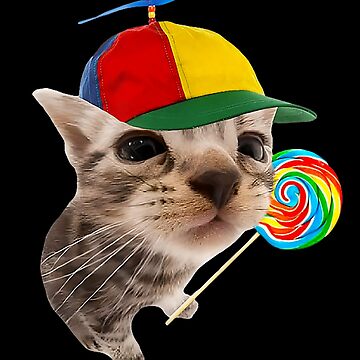 "Silly Cat With Lollipop Meme" Sticker for Sale by FloraPlantTees ...