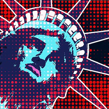 "Lady Liberty Pop Art Red White & Blue" Sticker for Sale by dpenn ...