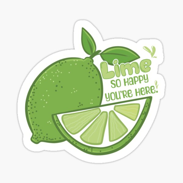 "Lime So Happy!" Sticker for Sale by PlanetOMars | Redbubble