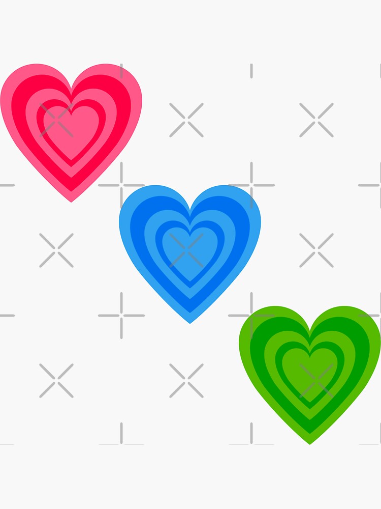 "PPG HEARTS" Sticker for Sale by xopaints | Redbubble