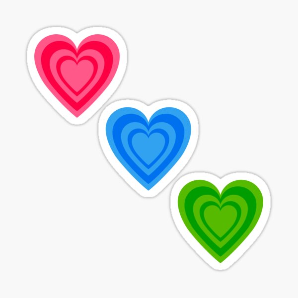 "PPG HEARTS" Sticker for Sale by xopaints | Redbubble