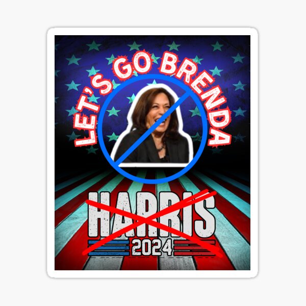 "Kamala Harris Lets Go Brenda 2024" Sticker for Sale by WoodburyLake ...